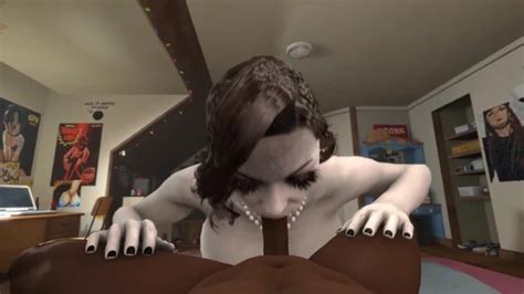 Resident Evil Lady Dumitrescu Sucks A Black Guy Dick While Doing Blowjob