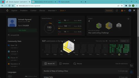 Avinash Agrawal On Linkedin Leetcode Leetcode2023 Done Achievement