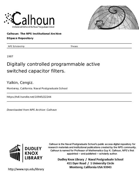 Pdf Digitally Controlled Programmable Active Switched Capacitor