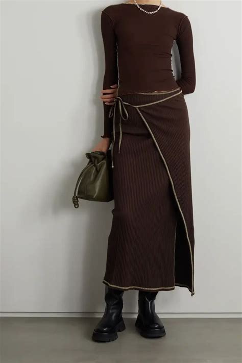 Monochromatic In 2024 Fashion Inspo Outfits Skirt Design Wrap Maxi Skirt