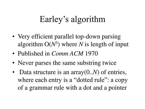 Ppt Earleys Algorithm Context Free Parsing Technique Powerpoint