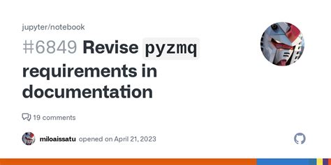 Revise `pyzmq` Requirements In Documentation · Issue 6849 · Jupyternotebook · Github