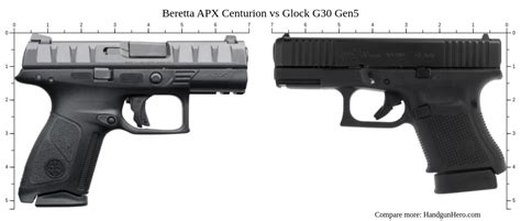 Beretta APX Centurion Vs Glock G Gen Size Comparison Handgun Hero