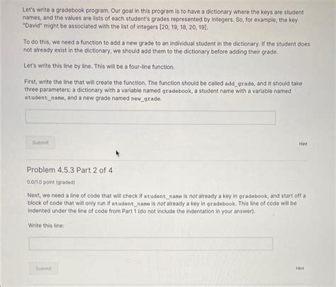 Solved Lets Write A Gradebook Program Our Goal In This
