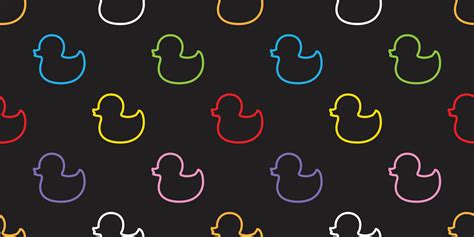 Duck Rubber Seamless Pattern Vector Isolated Background Wallpaper