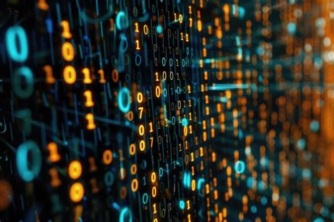 Premium Photo Digital Transformation Concept Binary Code Programming