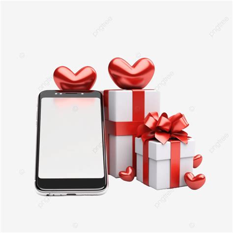 선물 상자와 하트 발렌타인 데이 컨셉의 휴대폰 발렌타인 데이 선물 심장 배경 발렌타인 데이 배경 Png 일러스트 및 이미지 에 대한 무료 다운로드 Pngtree