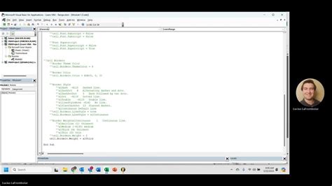Set Rangeborderweight Thickness Excel Vba Youtube