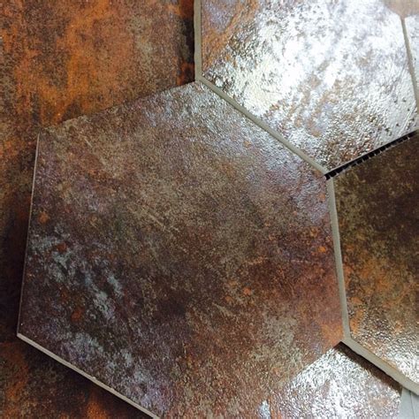 Metallic Rust Hex Tiles Available At The Tile People Geelong