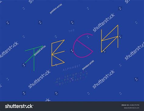 Vector Stylized Tech Alphabet Font Stock Vector Royalty Free 2146175759 Shutterstock