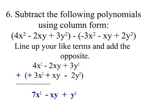 Addsubtract Polynomials Ppt