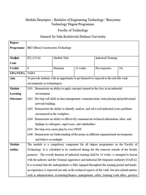 Module Descriptor Cst Pdf Engineering