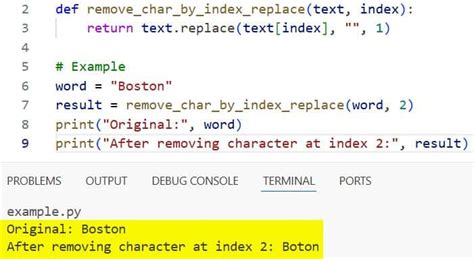 Remove A Character From A Python String By Index
