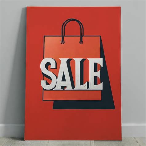 Sinal De Compras Na Parede Sinal De Compras Na Parede Vetor Premium