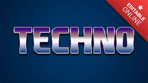Techno Text Effect Font Generator