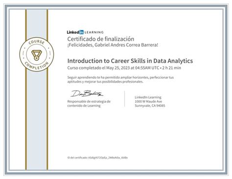 Gabriel Andres Correa Barrera On Linkedin Certificate Of Completion