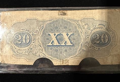 1863 The Confederate States Of America Richmond Twenty Dollar Note