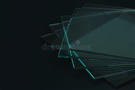 Sheets Of Factory Manufacturing Tempered Clear Float Glass Panels Cut To Size Stock Image