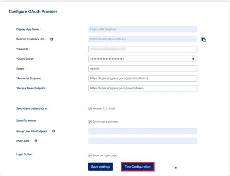 Configure Singpass Sso Login With Wordpress Singpass Oauth