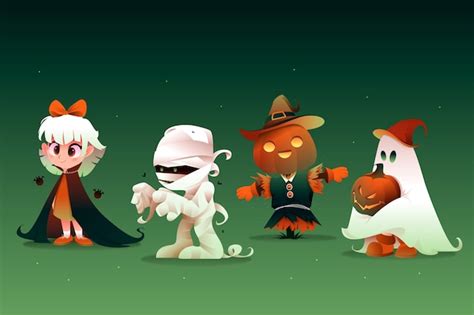 Free Vector Gradient Characters Illustration For Halloween Season