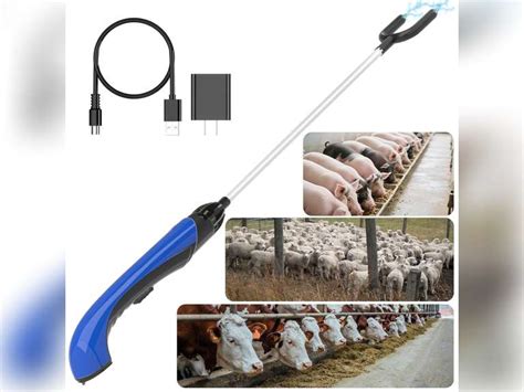Cattle Prod Upgraded Waterproof Cattle Prod Stick For Cattle Pigs