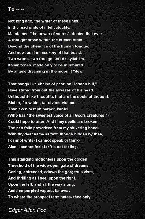Edgar Allan Poe Best Poems At Cooper Betts Blog