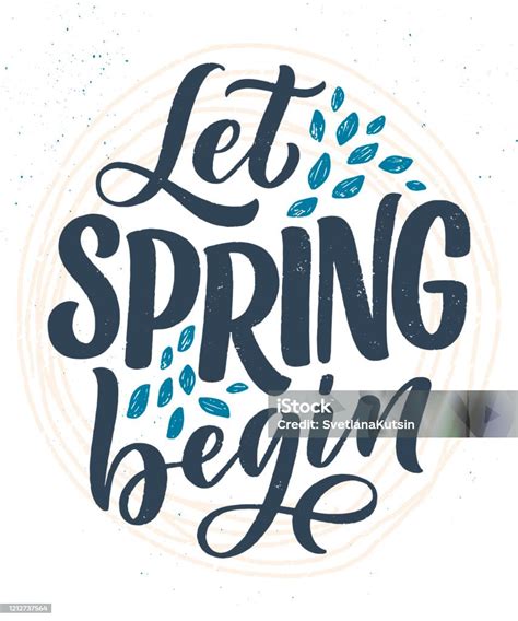 봄 시간 레터링 인사말 카드입니다 즐거운 시즌 슬로건 홍보 및 판매 디자인을위한 타이포그래피 포스터 또는 배너 서예 인쇄 벡터