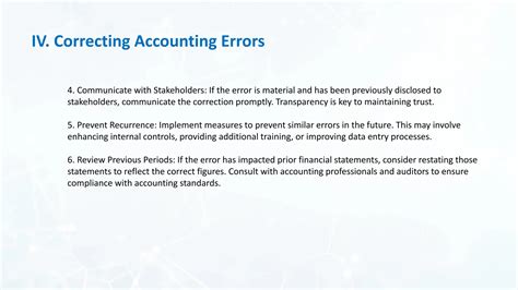 Impact Of Accounting Errors On Financial Statements Detection And Correction Pdf
