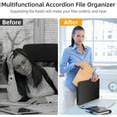 Gijjgole Fireproof Accordion File Organizer Portable Expanding File Folder With Waterproof