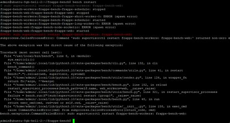 Bench Restart Error Spawn Error By Umarless Frappe Forum