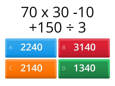 Dmas { Divide ÷ Multiplication X Addition Subtraction } Quiz