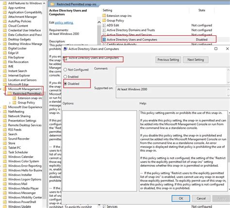 can active directory users and computers rsat tool be configured to