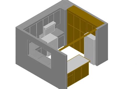 3d Model Of Kitchen Cad Block Layout File In Autocad Format