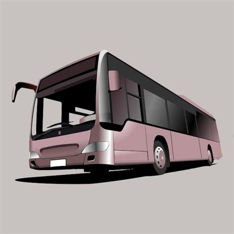 Premium Vector A Pink Bus With The Word Bus On It
