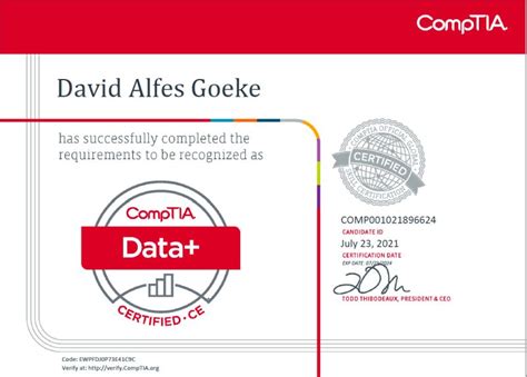 Dave Ge On Linkedin Learned Today That I Passed The Comptia Data Science Certification Exam