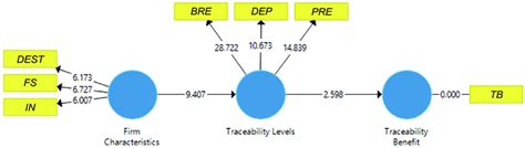 Path Model Bootstrapping Result Designed By Using Smartpls Software