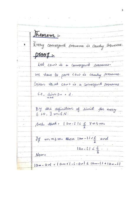 SOLUTION Cauchy Sequence Theorem Proof And Solved Examples Studypool