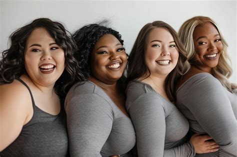 Premium Photo Fat Women Joyful Group Portrait