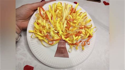 Осіннє дерево Аплікація з кольорового паперу Гурток Арт майстерня Youtube