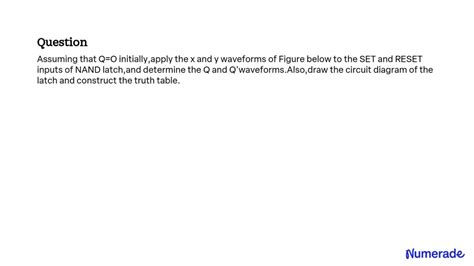 solved assuming that q 0 initially apply the x and y waveforms of the
