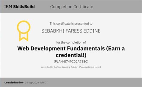Fares Eddine Sebabkhi On Linkedin Webdevelopment Ibm Skillsbuild