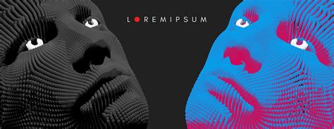 두 남자가 위를 쳐다보고 있습니다 추상 디지털 인간의 머리 미래 지향적 인 배경 광고 마케팅 또는 프리젠 테이션을위한 벡터 일러스트레이션 머리에 대한 스톡 벡터 아트 및