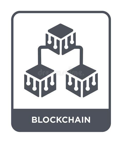 Blockchain Icon In Trendy Design Style Blockchain Icon Isolated On