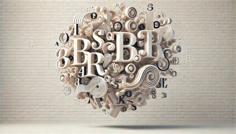 Dynamic Typography Display On White Brick Wall Stylish Floating Letters In Motion Against