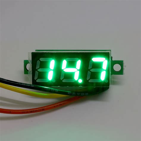 028 นิ้ว Digital Dc Volt Meter 0 100v โวลต์มิเตอร์ 0 100v ขนาด 028 นิ้ว สีเขียว Arduinoall
