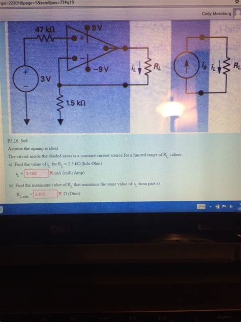 Solved Assume The Opamp Is Ideal The Circuit Inside The