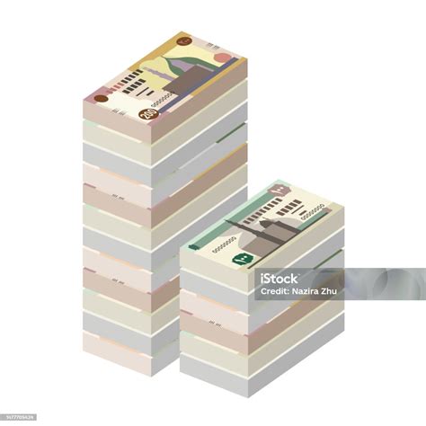 이집트 파운드 벡터 그림입니다 이집트 가자 지구 돈 세트 번들 지폐 지폐 20 50 100 200 Egp 플랫 스타일 흰색 배경에 격리 심플한 미니멀 디자인 0명에 대한