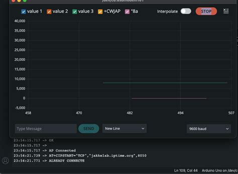 네트워크 아두이노에서 Tcp로 실시간 데이터 전송 3 실행하기