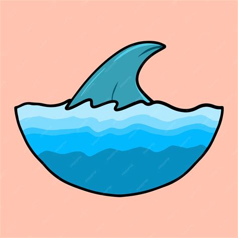 상어 지느러미 로고 및 아이콘 벡터 프리미엄 벡터