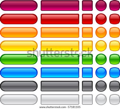 Blank Web Glossy Buttons Vector Stock Vector Royalty Free Shutterstock